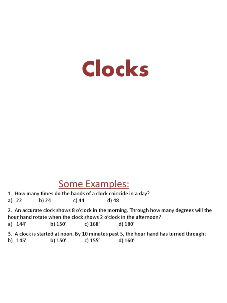 Clocks | PDF