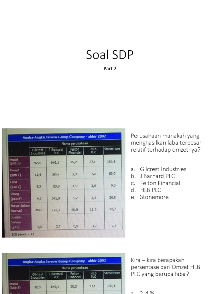 Soal SDP Part 2 | PDF