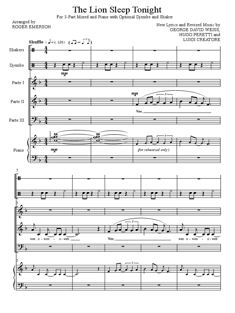 The Lion Sleep Tonight | PDF