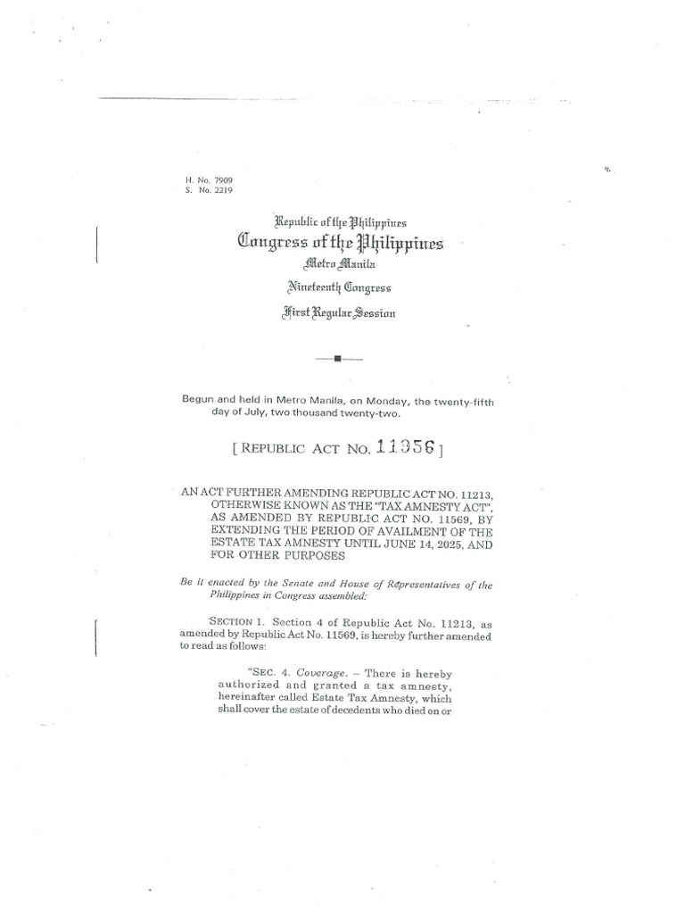 Republic Act 11956 | PDF