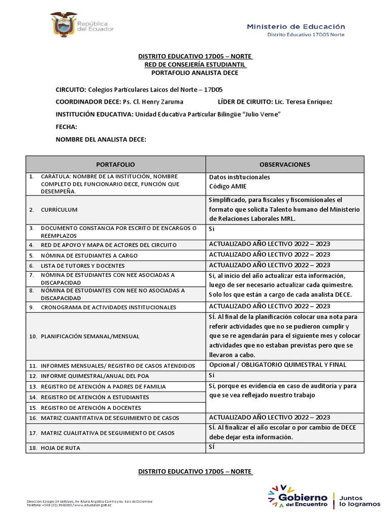 Portafolio Dece 2022 - 2023 | PDF