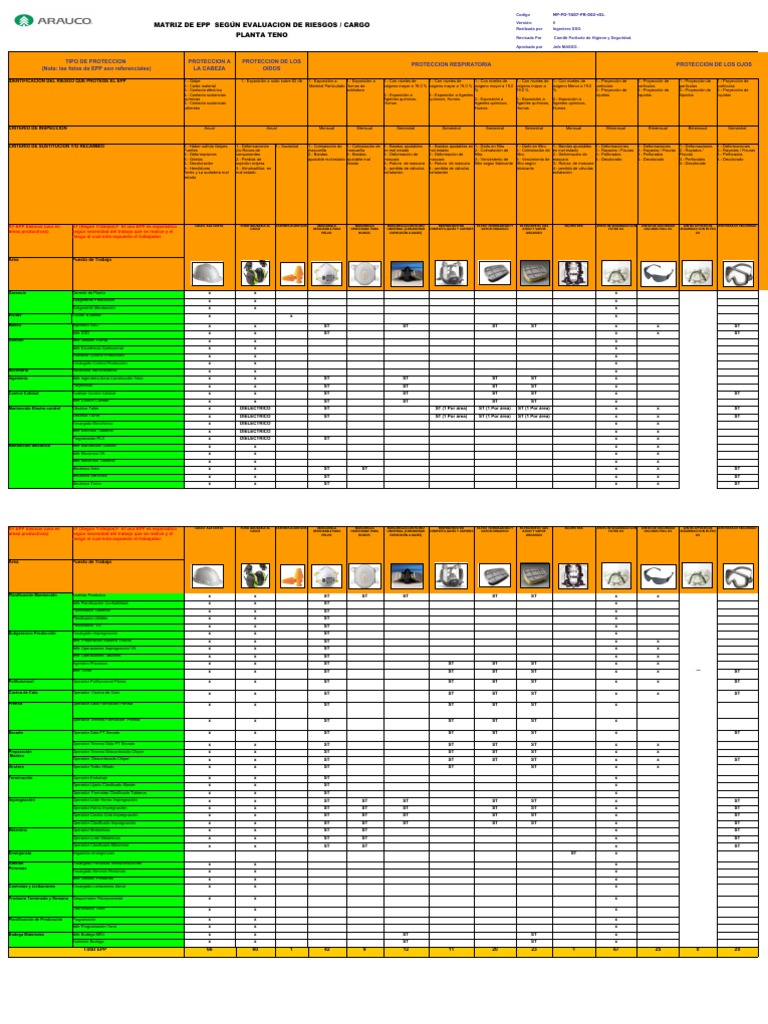 Matriz EPP para Seguridad Laboral | PDF