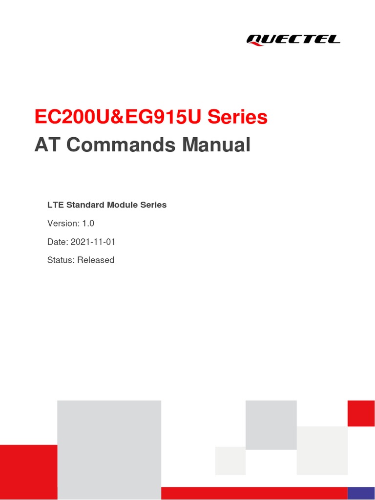 Quectel EC200U&EG915U Series AT Commands Manual V1.0 | PDF