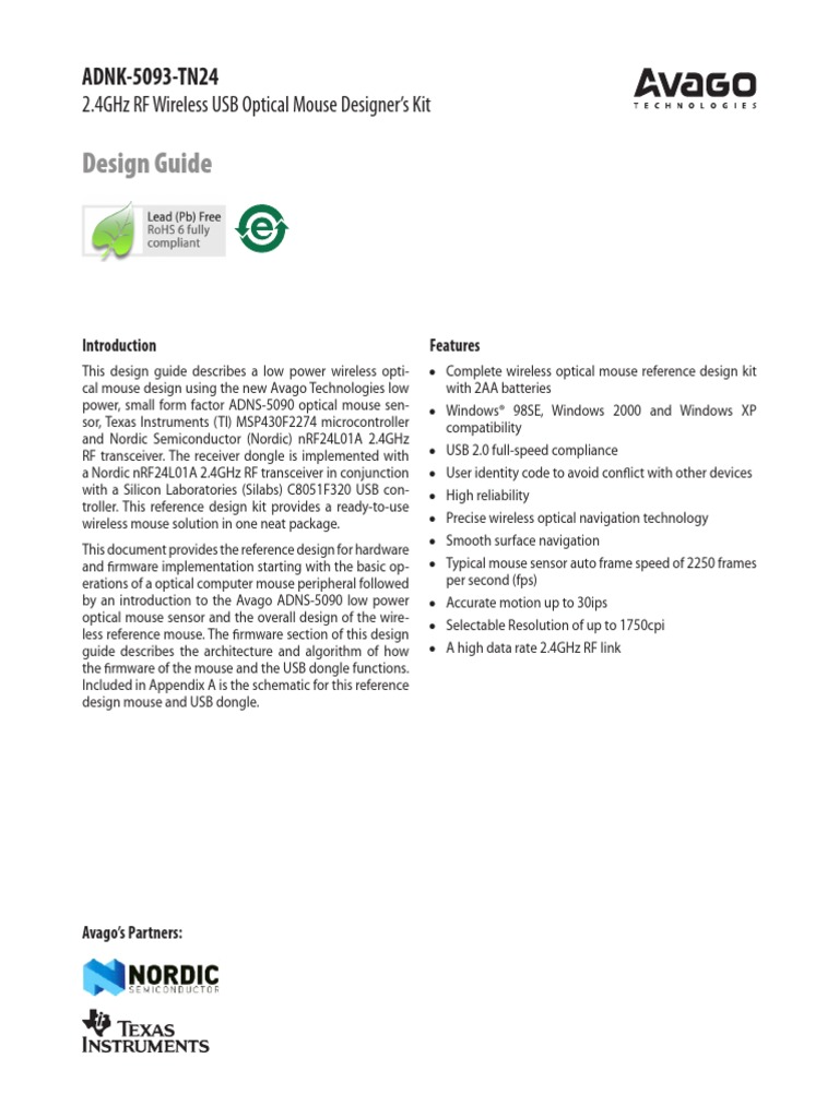 Avago ADNK 5093 TN24 Datasheet | PDF