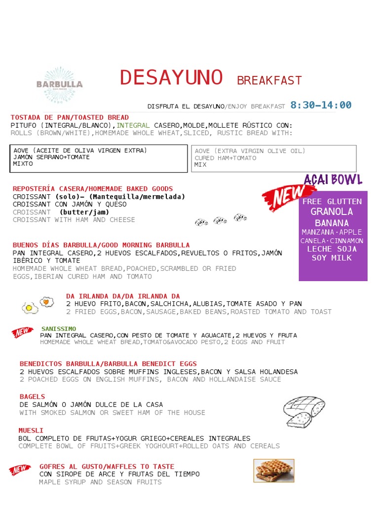 Carta Barbulla | PDF | Cocina, comidas y vino