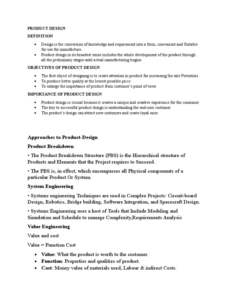 approaches to product design | PDF