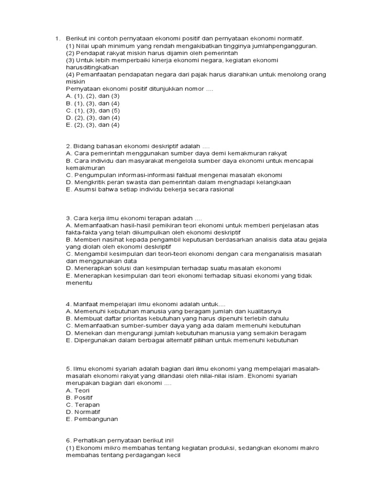 Soal Semster 1 Kelas X | PDF