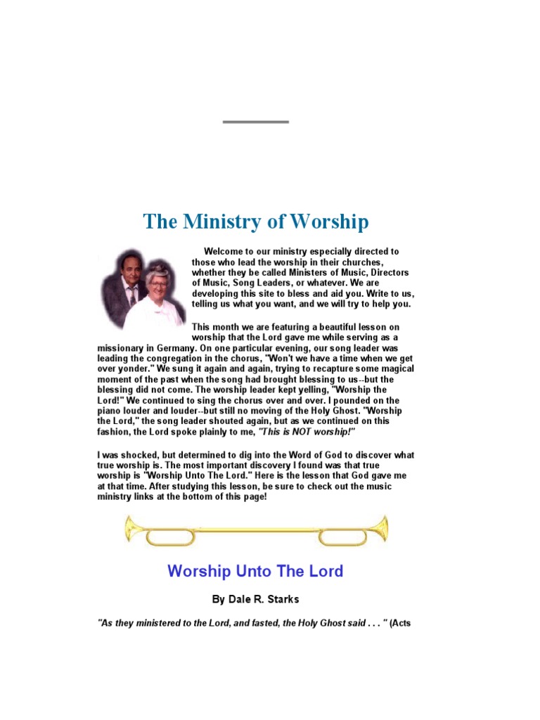 The Ministry of Worship | PDF