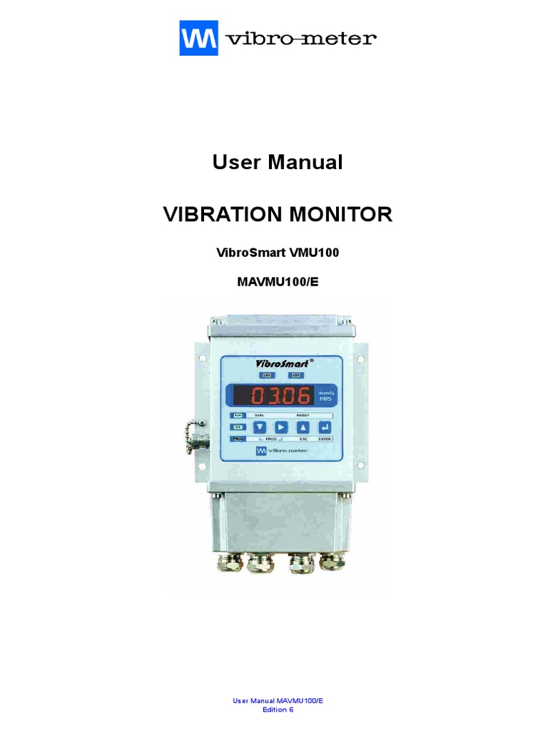 Vibro Meter VMU 100 User Manual | PDF