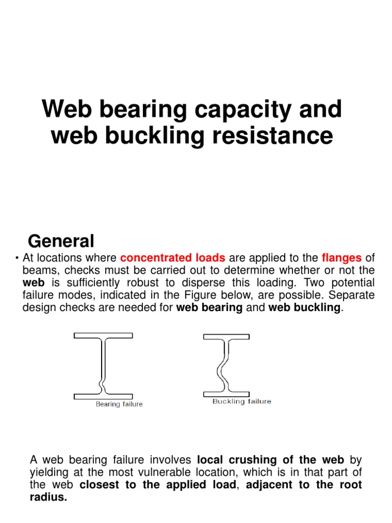 Lecture 5-5 Web Bearing and Buckling | PDF