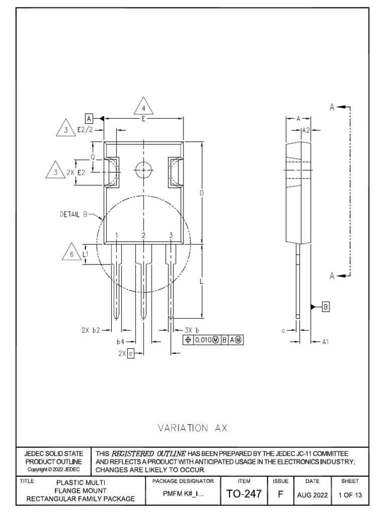 JEDEC to-247F：2022 Registration - Plastic Multi Flange Mount ...