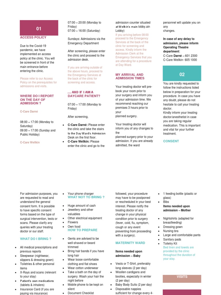 Admissions Procedures Pamplets 2023 | PDF