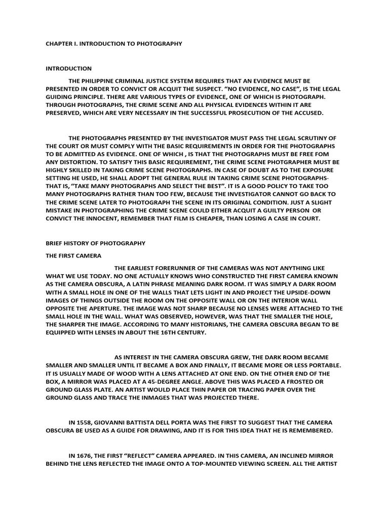 Introduction to Photography Basics | PDF