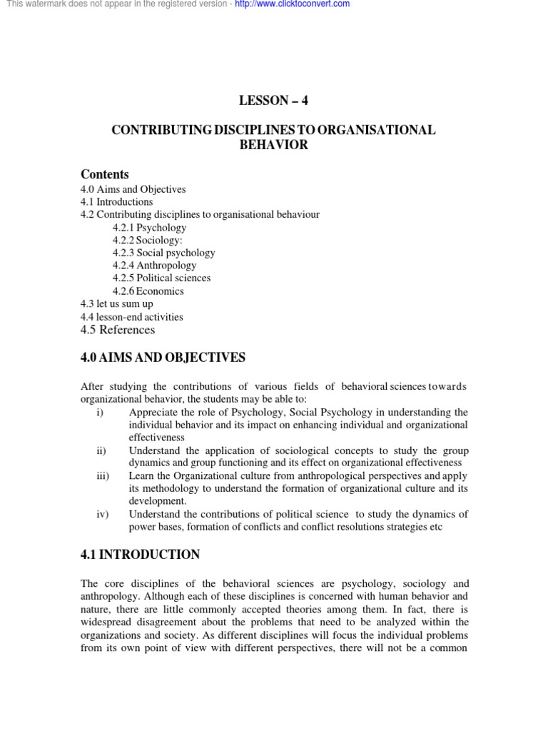 Contributing Disciplines of Ob | PDF | Science & Mathematics