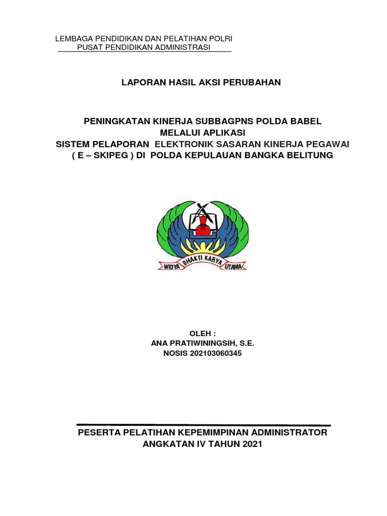 Contoh Laporan Aksi Perubahan PKPA | PDF