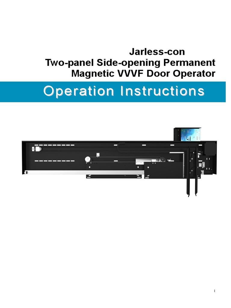 EL Car Door Operator (Side Open) Manual | PDF