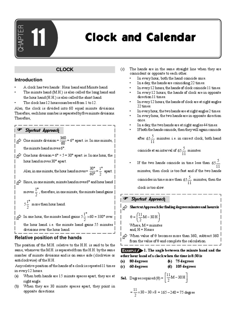 Clock and Calendar Basics Explained | PDF