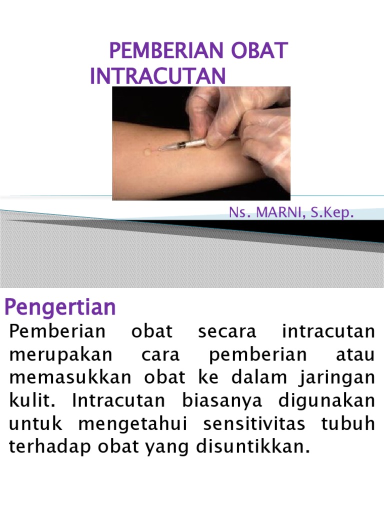 8. Pemberian Obat Intracutan | PDF