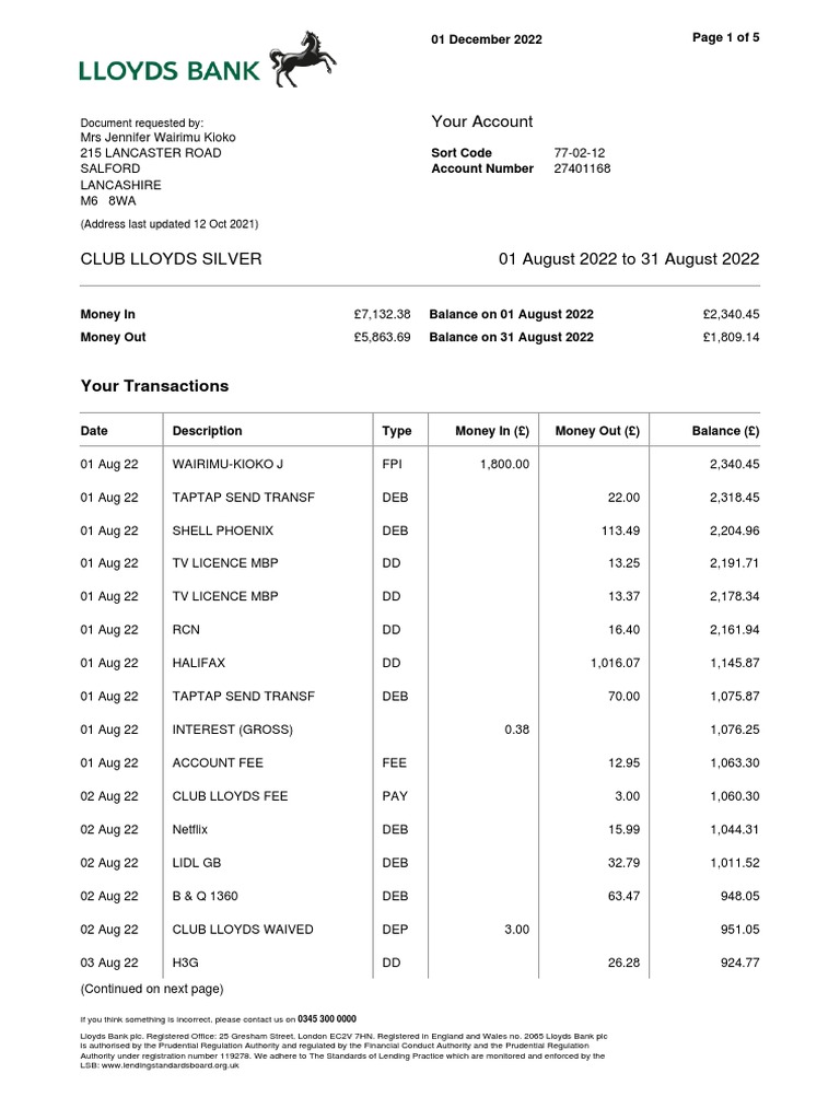 2022 August Statement | PDF