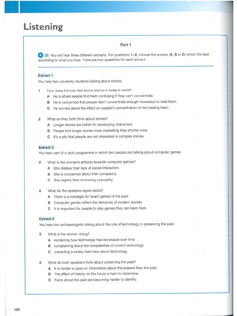 Mock CAE Listening 1 | PDF
