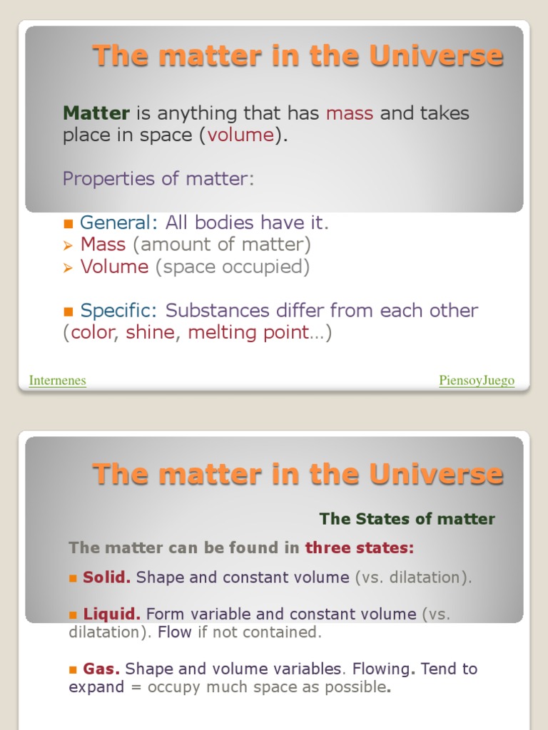 The Matter in The Universe | PDF | Liquids | Matter