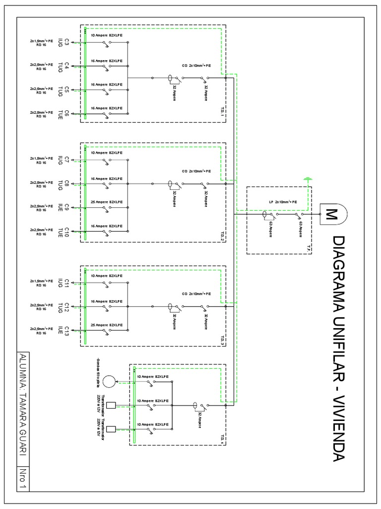 Diagrama Unifilar Vivienda | PDF