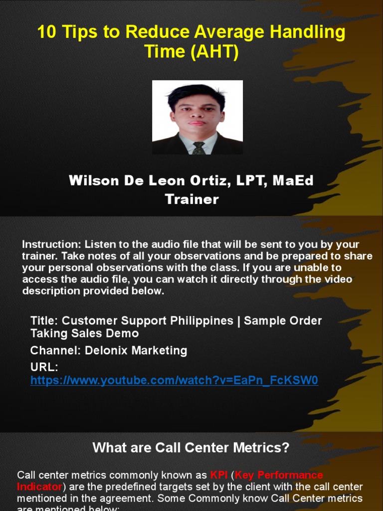 10 Tips To Reduce AHT | PDF | Finance & Money Management