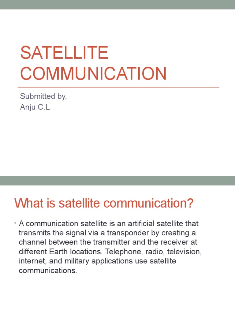 Satellite Communication | PDF