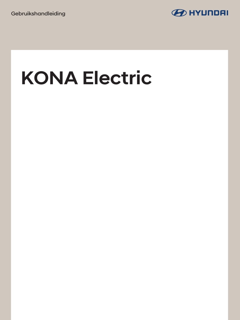 Handleiding KONA Electric 2022pdf | PDF