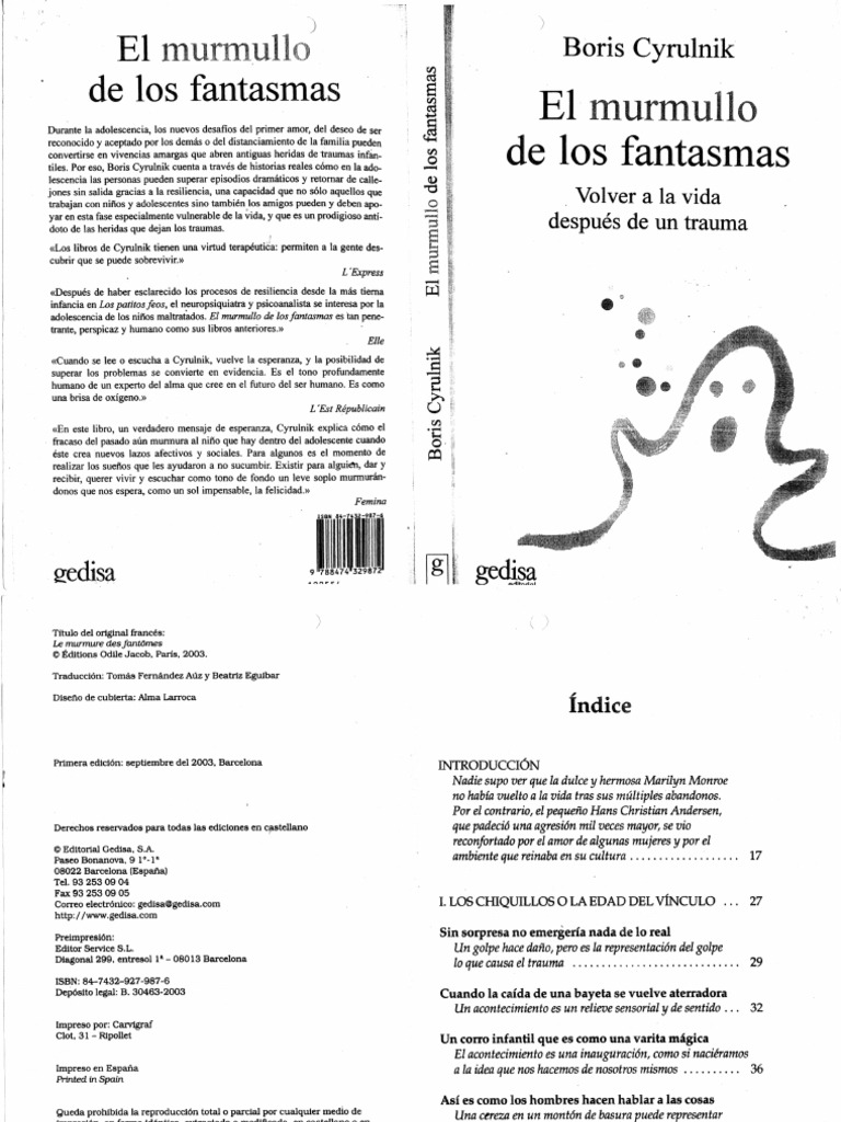 El Murmullo de Los Fantasmas - B. CYRULNIK | PDF