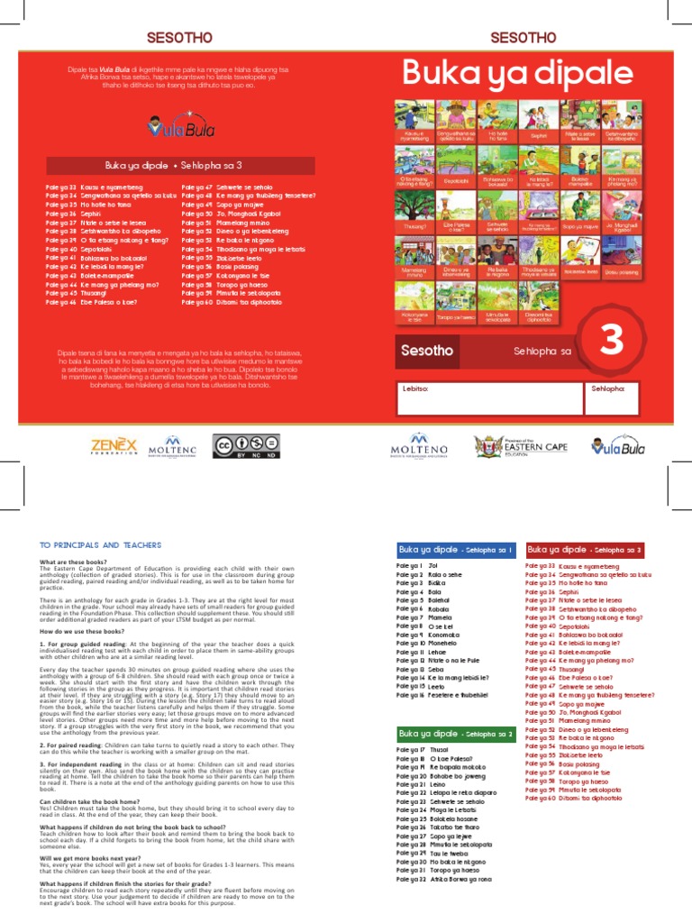 Sesotho Stories (Grade 3 Booklet) | PDF