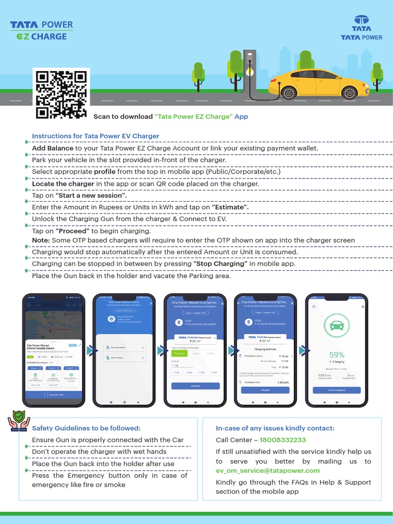 Tata Power EV Charger Usage Guide | PDF