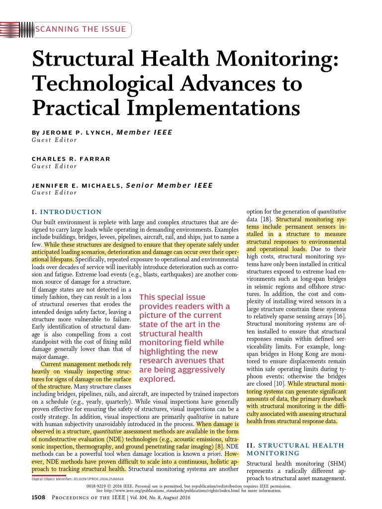 SHM Technological Advances To Practical Implementations - Scanning The ... SHM Technological Advances To Practical Implementations - Scanning The ...