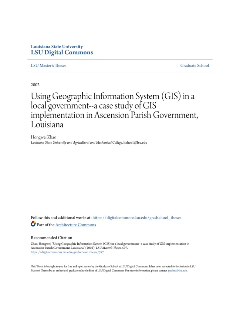 Using Geographic Information System (GIS) in A Local Government | PDF | Computers