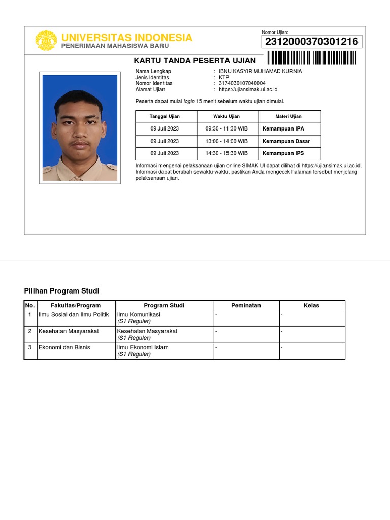 Simak Ui Kartu | PDF