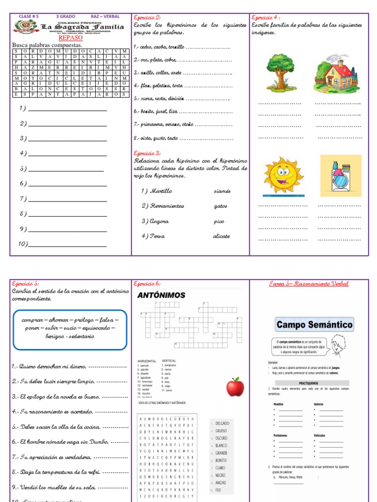 Repaso - Tercer Grado | PDF