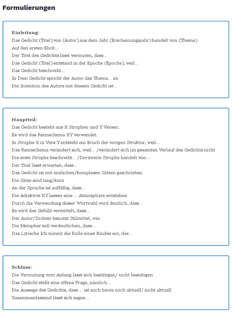 Gedichtanalyse schreiben - Wie du Schritt-für-Schritt vorgehst ...