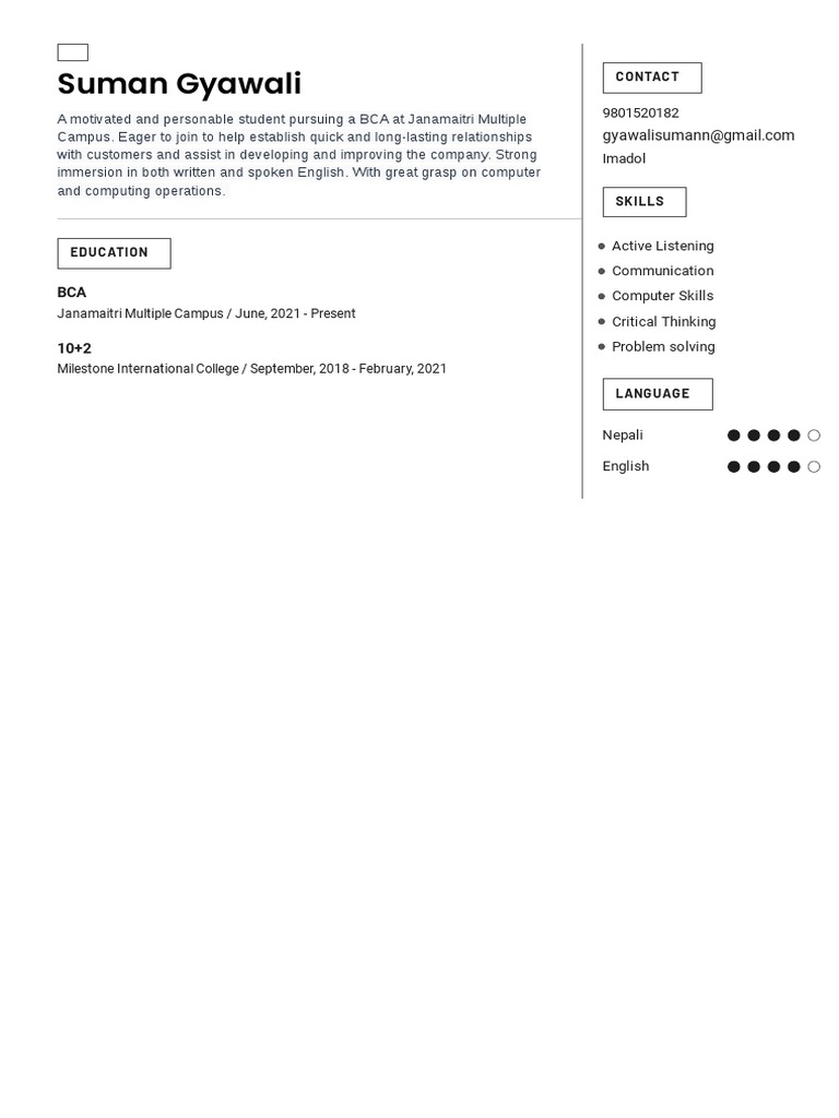 Suman Gyawali CV | PDF