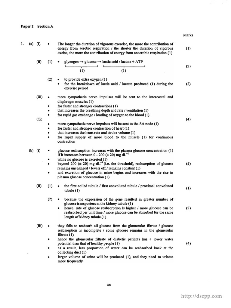 2016 Dse Bio 2 MS 1 | PDF