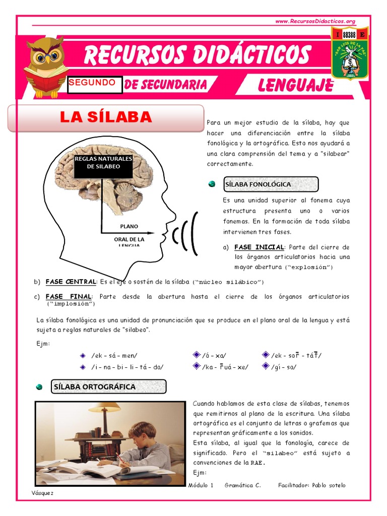 Practico mientras descanso La-Sílaba-estructura-ejercicios | PDF