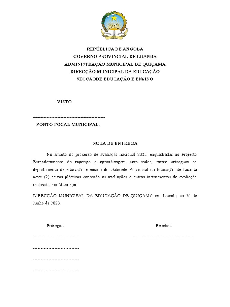 República de Angola Pat II | PDF