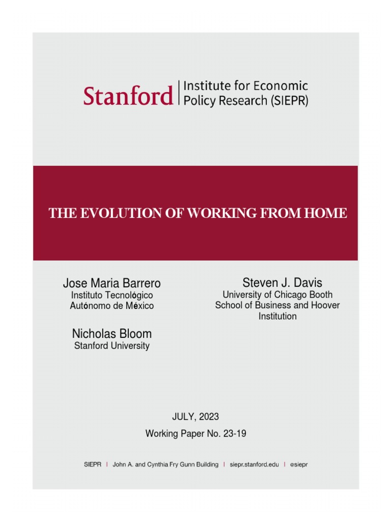 The Evolution of Working From Home | PDF