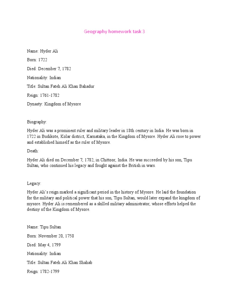 Fact File Geography Task 3 | PDF