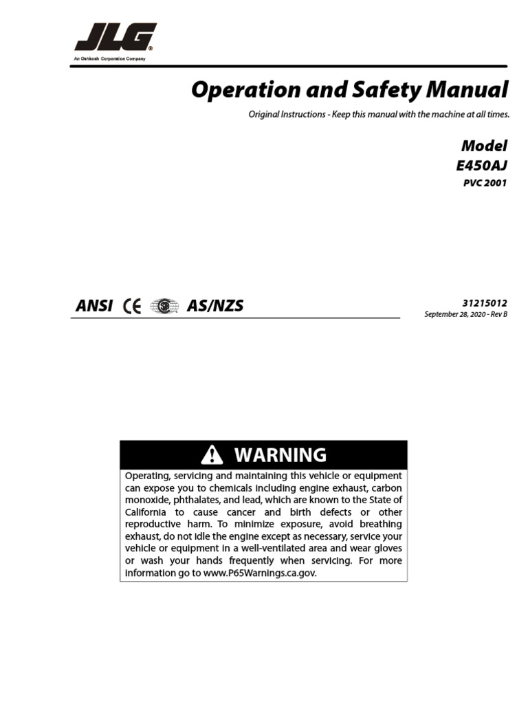 31215012_B_E450AJ_JLG_Operation_English | PDF