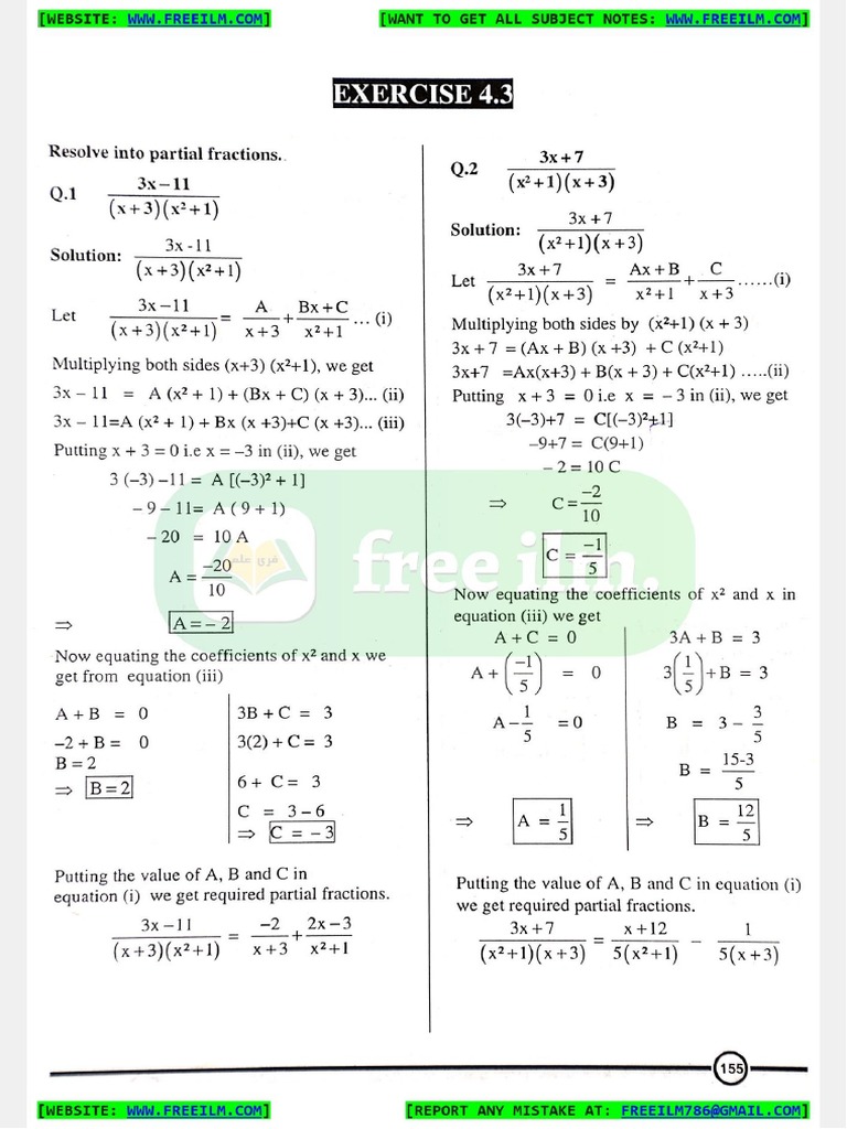 10th Maths Chap4 Ex 4.3 | PDF