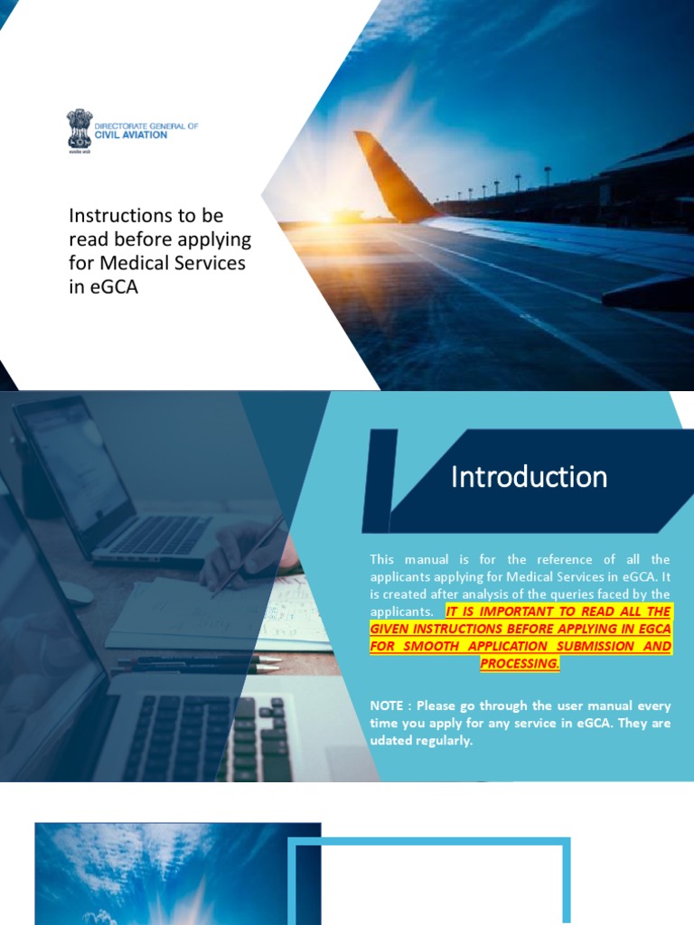 Instructions To Apply For Medical Services in eGCA | PDF