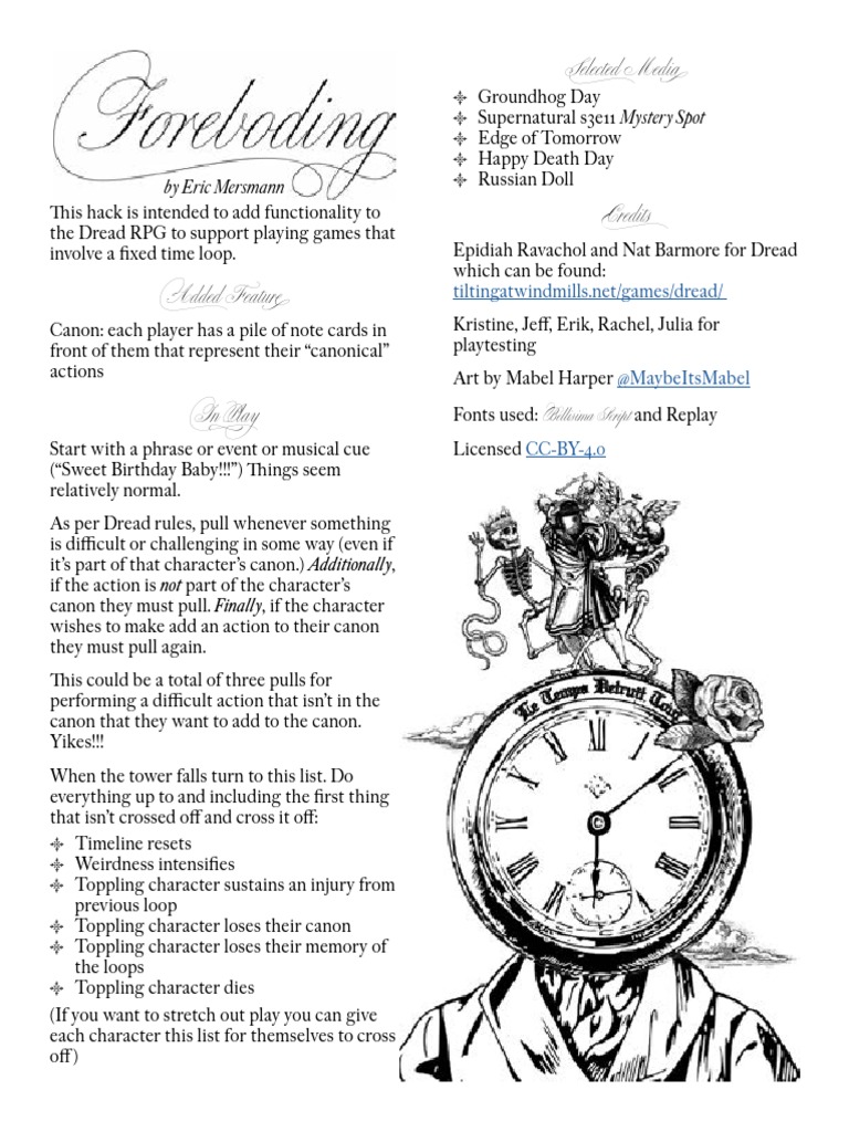 Foreboding One Page | PDF