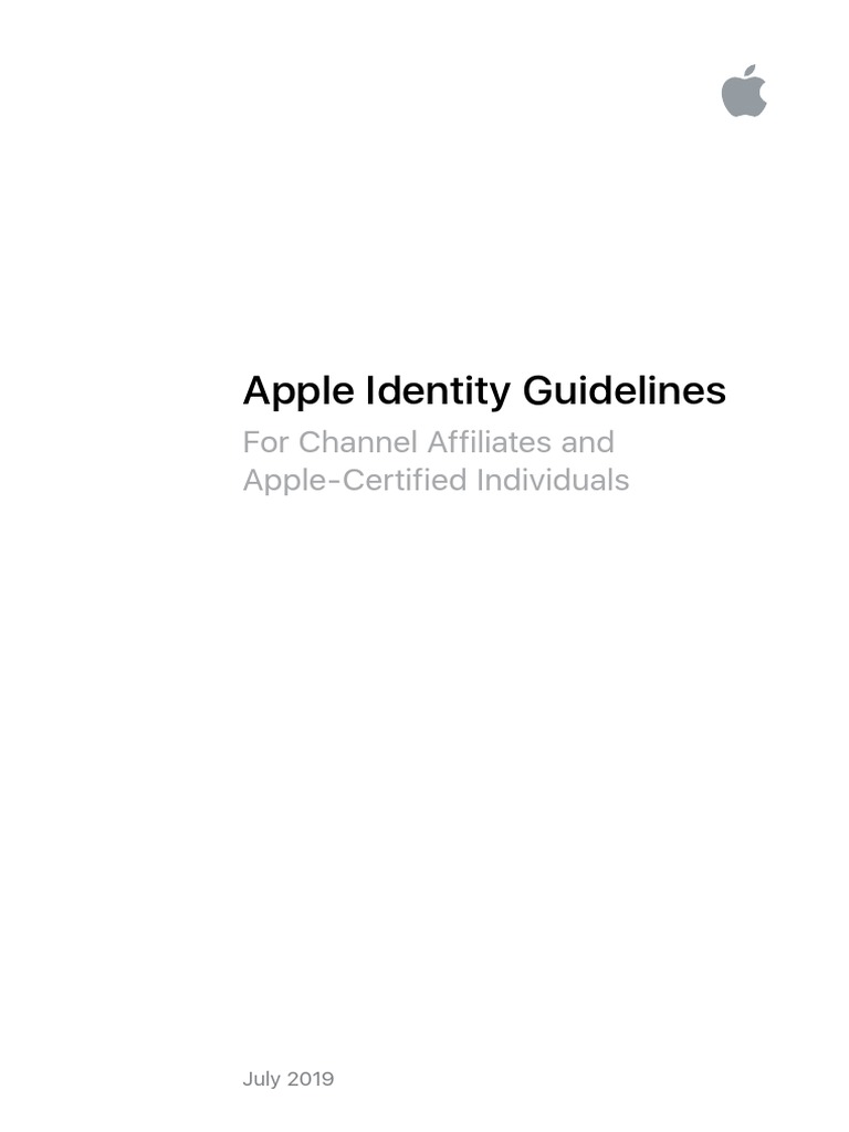 Apple ID Guidelines Channel 180919A | PDF
