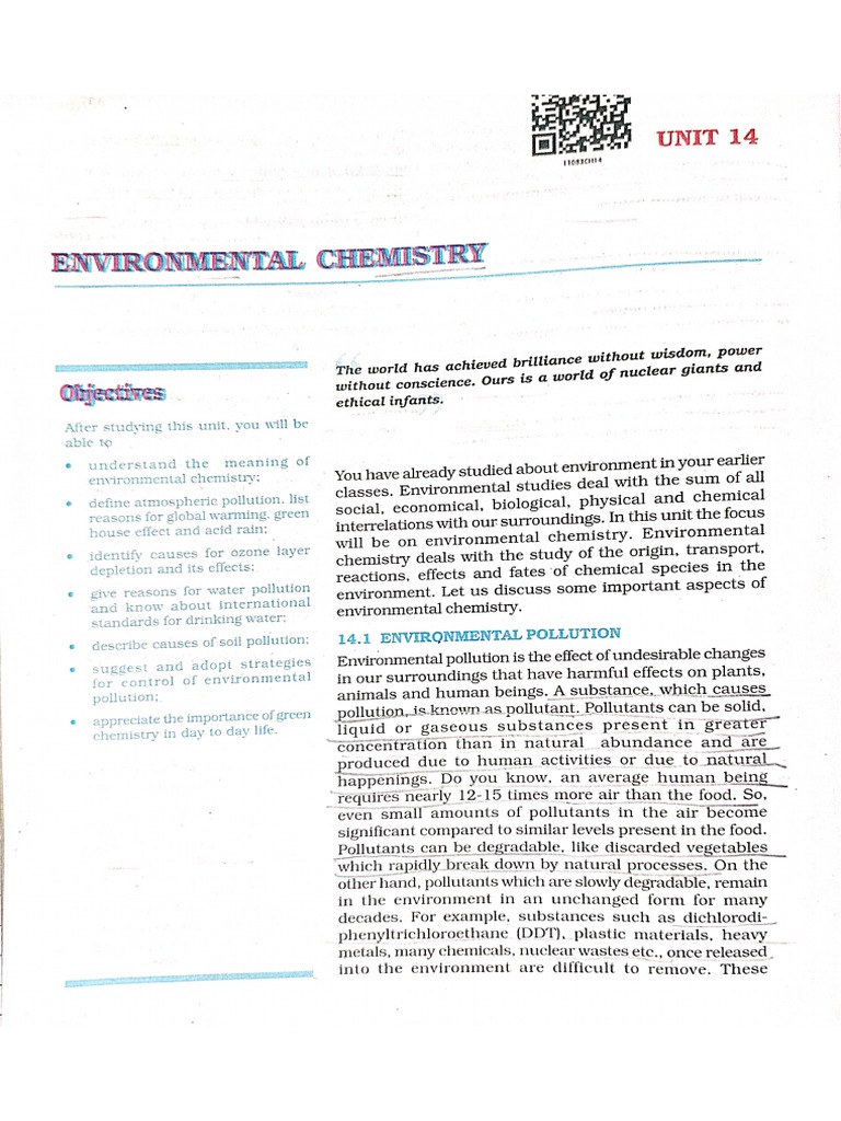 Environmental Chemistry | PDF