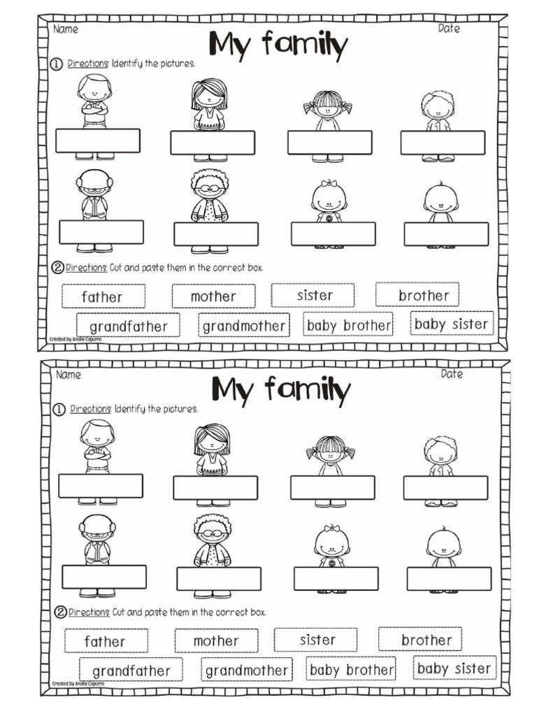 Family Cut and Paste | PDF